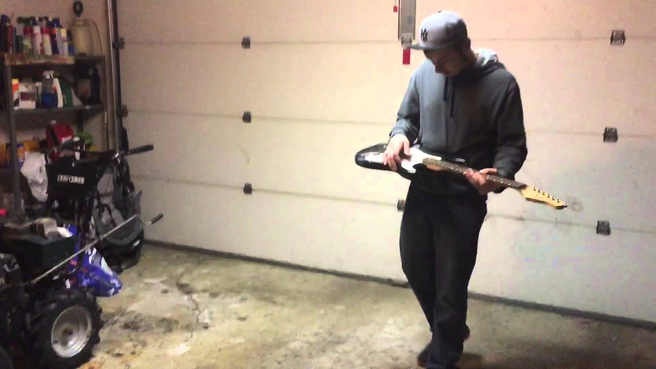 Mike Saenz smashes guitar #1 - YouTube