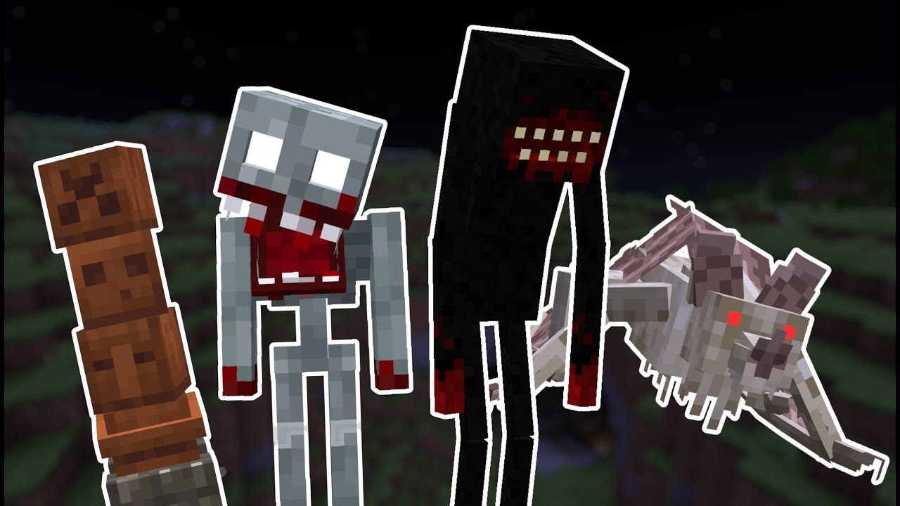 Minecraft, But The World Is Filled With Terrible, Horrible Mobs - YouTube