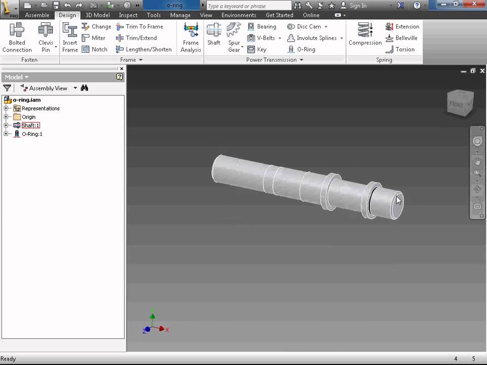 Thiết kế O Ring inventor 2014 - YouTube