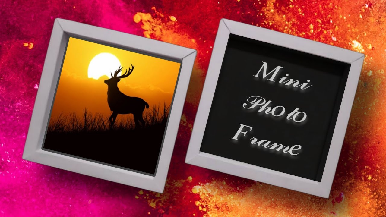 How to make Paper Mini Frame | Easy Frame at Home | Paper Box Mini Name ...