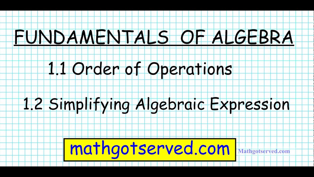 Fundamentals Of Algebra Intro Al2 YouTube fundamentals-of-algebra-intro-al2-youtube