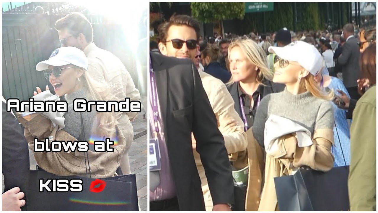 Ariana Grande and Jonathan Bailey at Wimbledon 2023 Novak Djokovic VS ...