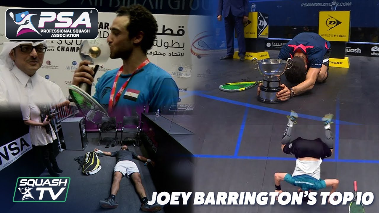 Squash: Joey Barrington's Top 10 Men's Matches - YouTube
