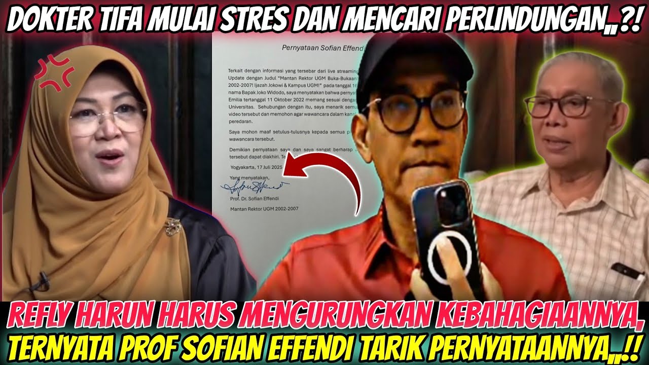 DOKTER TIFA MULAI STRES DAN MENCARI PERLINDUNGAN,,?! PROF SOFIAN EFFENDI CABUT PERYATAANNYA ...