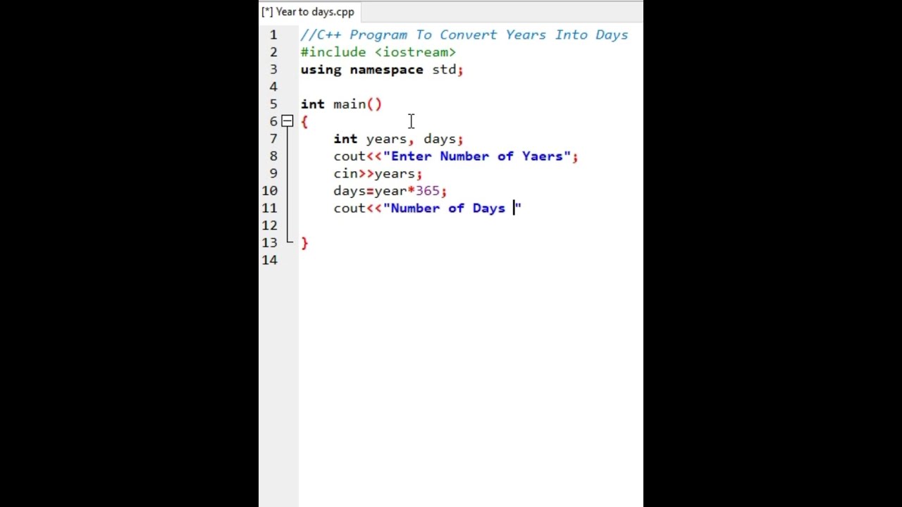 C Program To Convert Years Into Days Convert Years Into Days In CPP C Program To Convert Years Into Days Convert Years Into Days In CPP