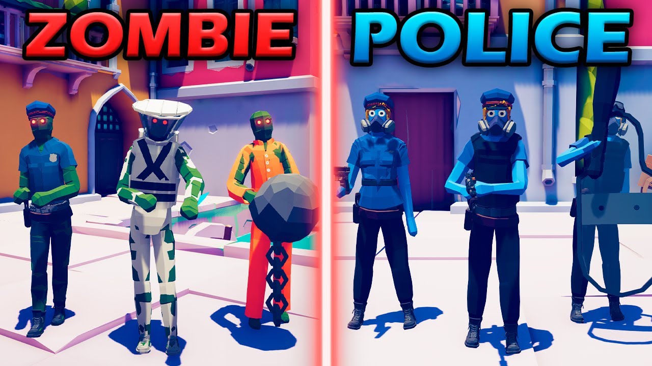 POLICE TEAM vs ZOMBIE APOCALYPSE - Totally Accurate Baatle Simulator ...