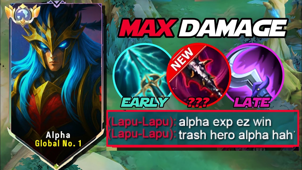 NEW SEASON NEW BEST 1 HIT BUILD & EMBLEM ALPHA!! - MLBB - YouTube