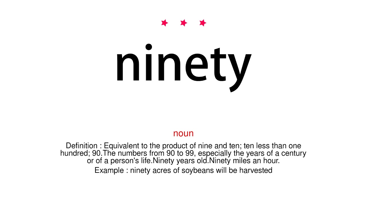 How to pronounce ninety - Vocab Today - YouTube