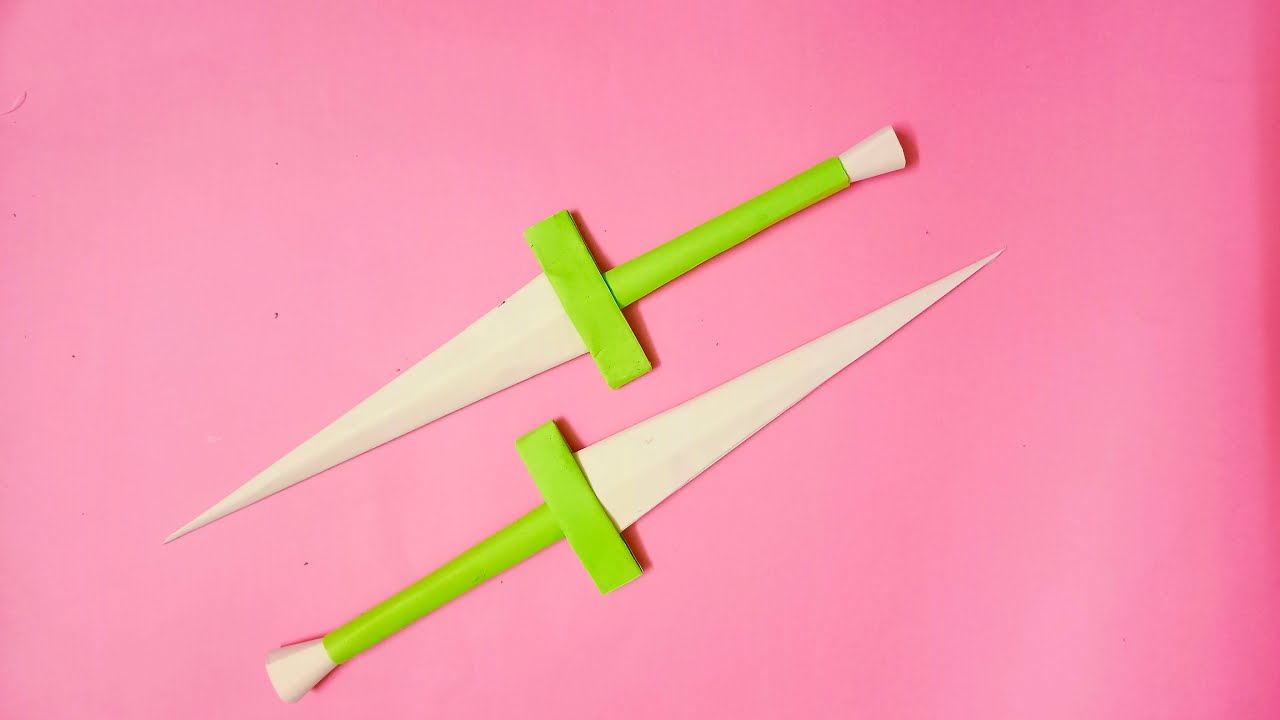 Making a dagger from paper | KNIFE - HOW to make origami knife | paper ...