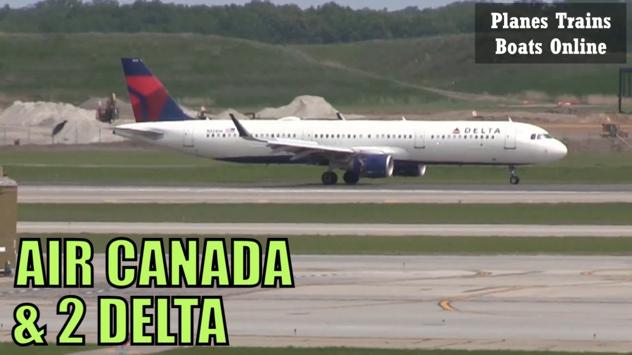 Air Canada Express & 2 Delta Jets Landing At Detroit Airport - YouTube