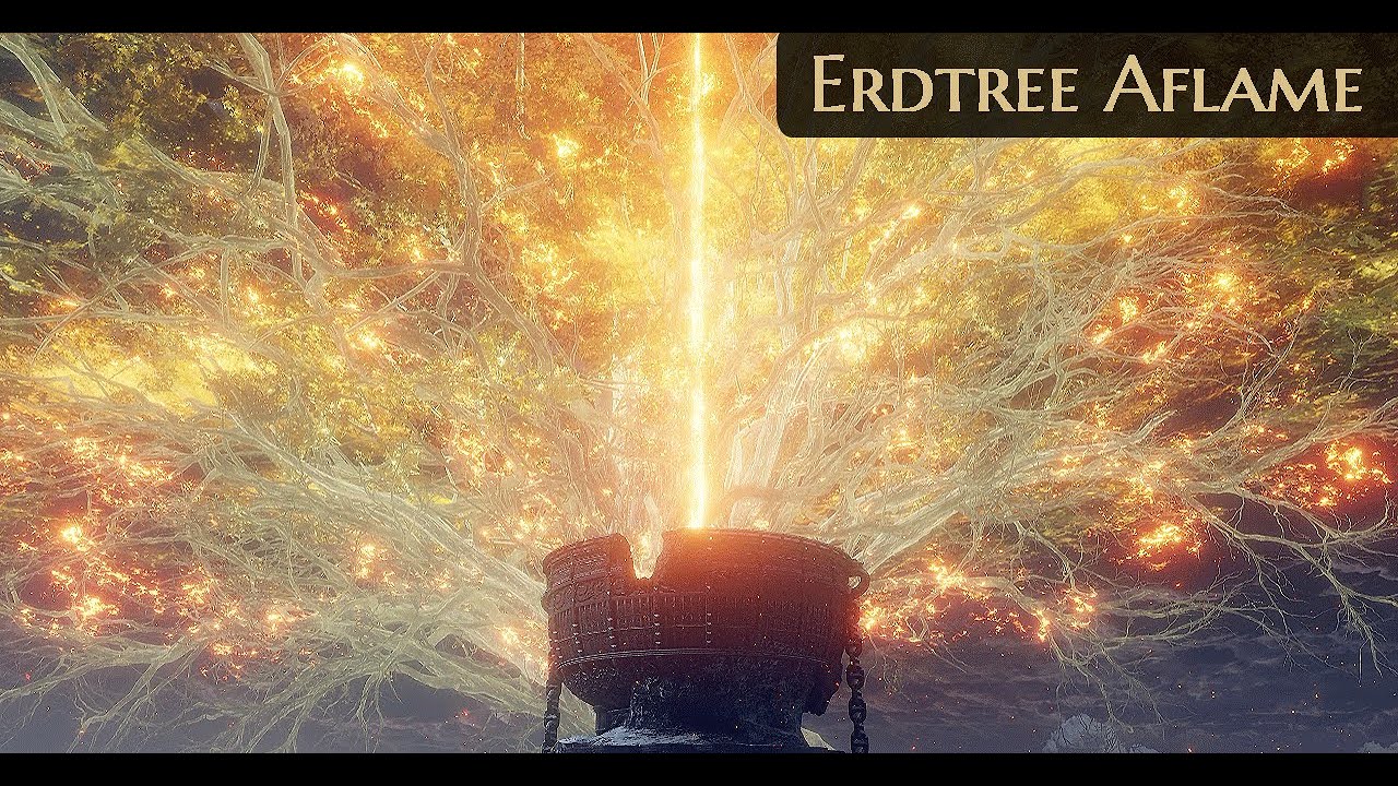 Erdtree Aflame Cutscene | Elden Ring | 2K - YouTube