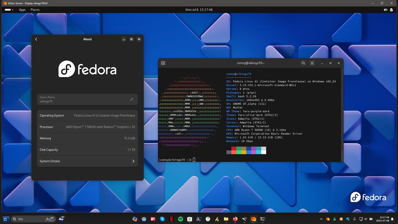 Fedora Rawhide - How to install GNOME Desktop via WSL - Fedora Rawhide via Windows 11 - Linux ...
