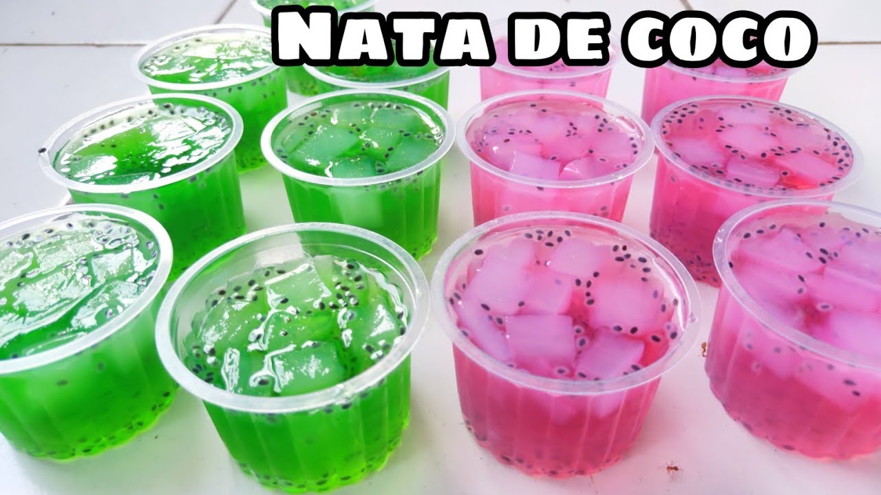 Puding nutrijel nata de coco enak kenyal lembut cantik - YouTube