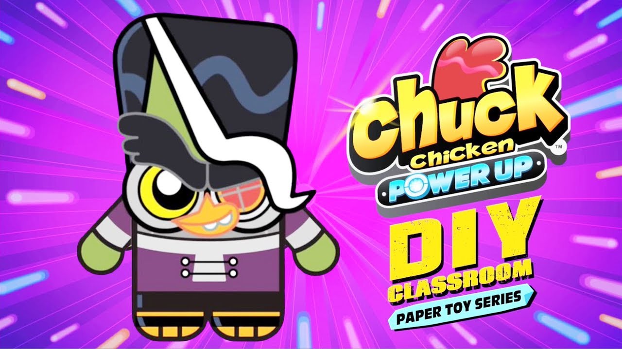 Chuck Chicken - Art & Craft - How to do DEE paper toy - Power Up DIY ...