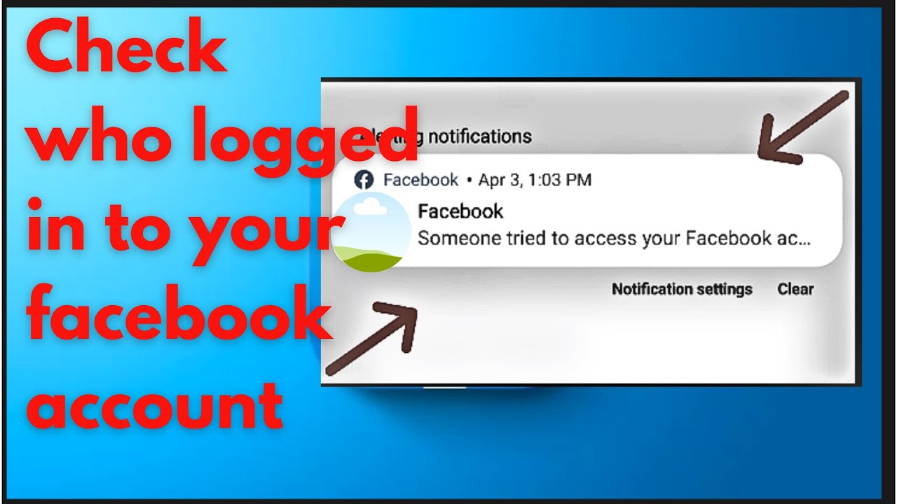How to check someone who logged in to your facebook account - YouTube