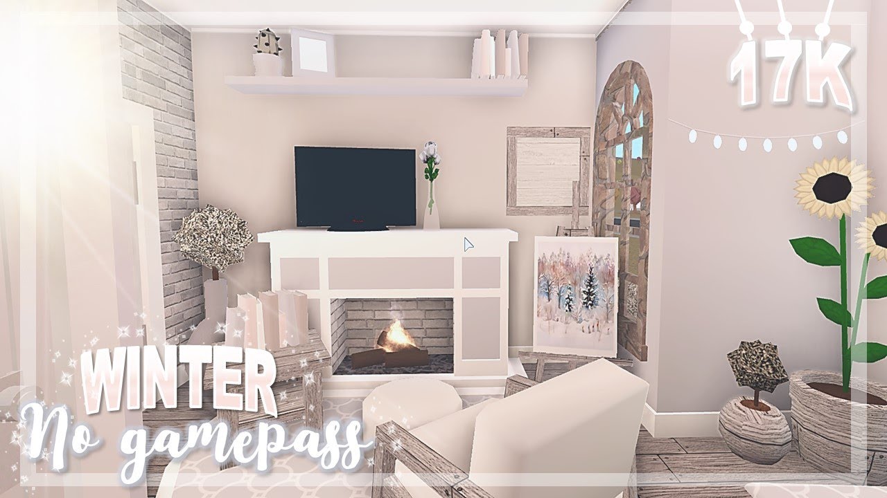 BLOXBURG| Winter no gamepass budget house 17k | House build - YouTube