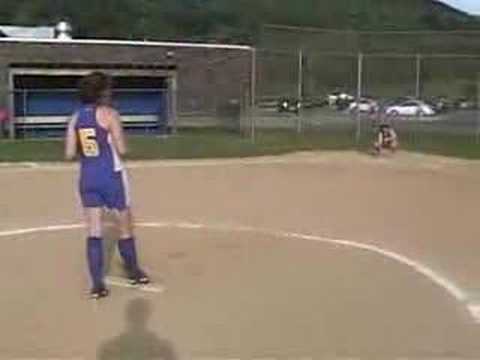 Stephanie Vassillion Lesley Softball Skills Video - YouTube