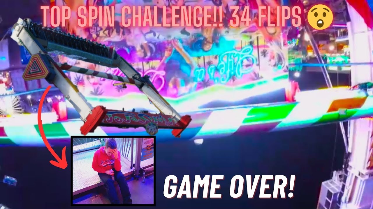 THE TOP SPIN CHALLENGE!! - Clayton Hackett | Onride | Hull Fair 2023 ...