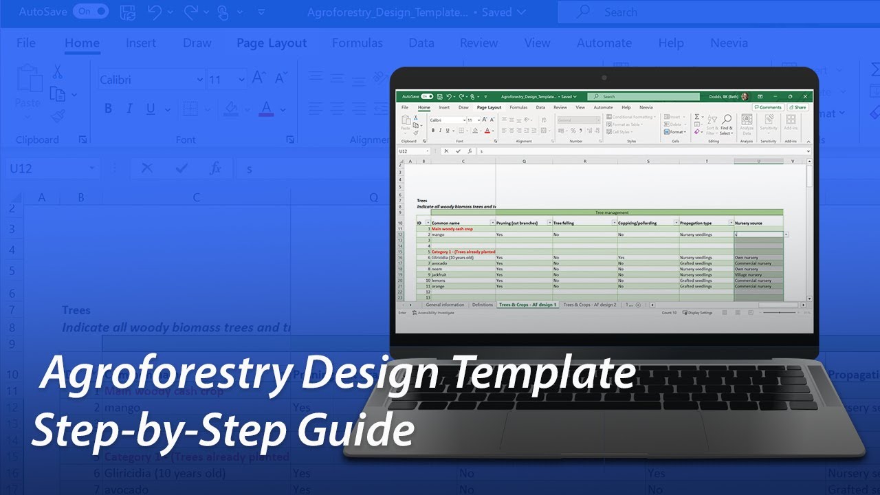 How To Fill In The Agroforestry Design Template | Acorn Agroforestry ...