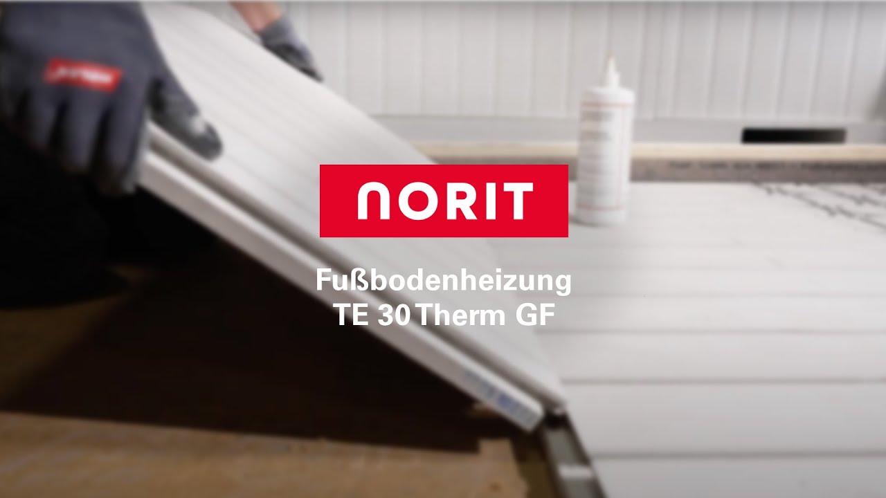 Verlegung NORIT-Fußbodenheizung TE 30 Therm GF - YouTube