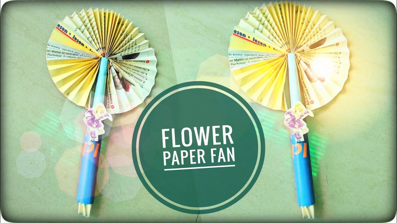 How To Make Flower Paper Fan| DIY Paper Fan| DIY Craft | DIY Paper ...