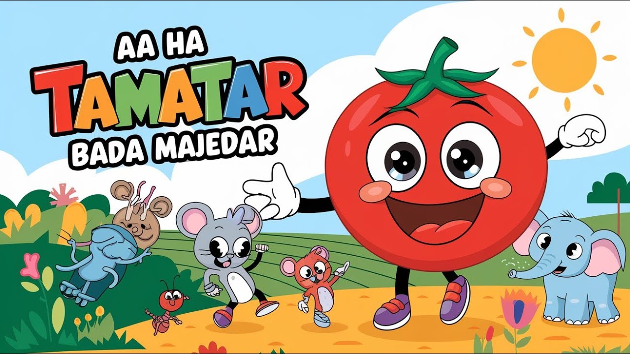 आहा टमाटर | Aaha Tamatar Bade Mazedar | Hindi Poem For Kids - YouTube