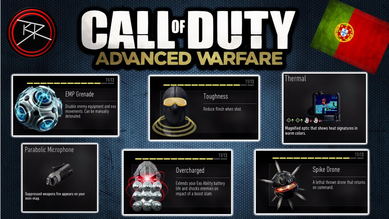 Call of Duty: Advanced Warfare ALL MULTIPLAYER PERKS, ATTACHMENTS, EXO ...