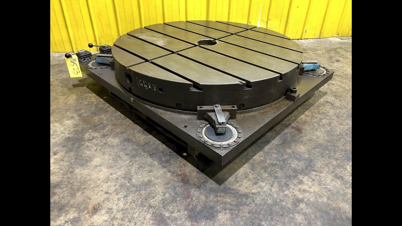 48" GIDDINGS & LEWIS AIR LIFT ROTARY POSITIONING TABLE: STOCK #16523 ...