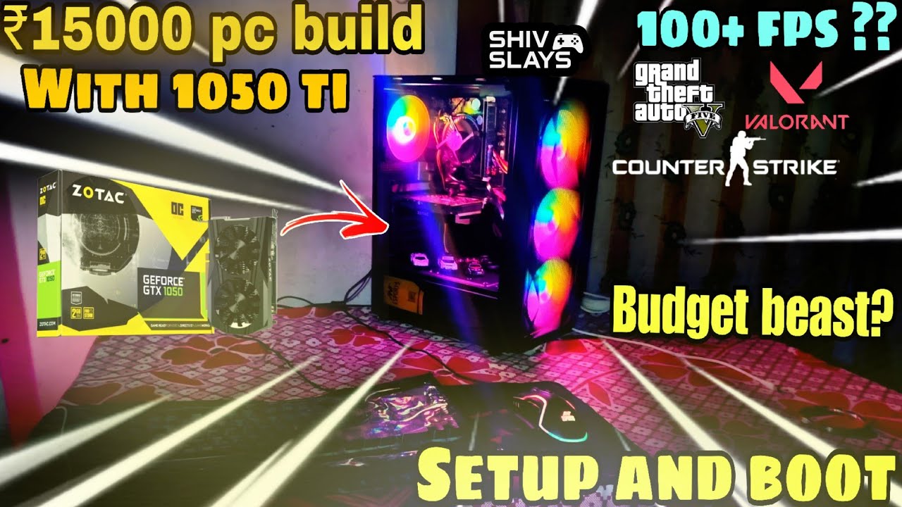 ₹15,000 Gaming PC Build in 2025 💻 | GTX 1050 Ti Setup + Boot Test ...