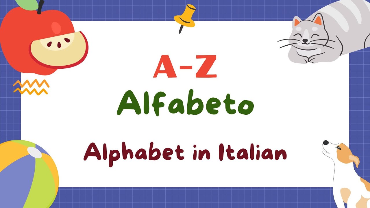 Alfabeto - Alphabet in Italian - YouTube