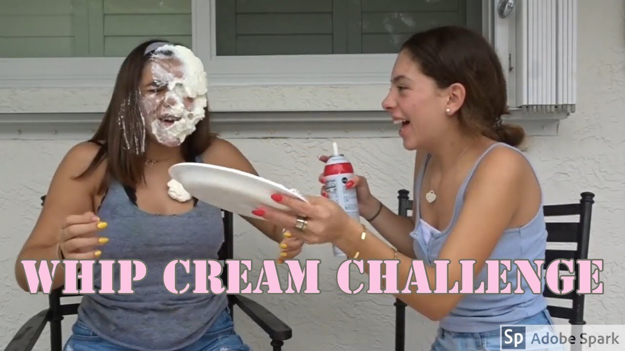WHIP CREAM CHALLENGE!!! - YouTube