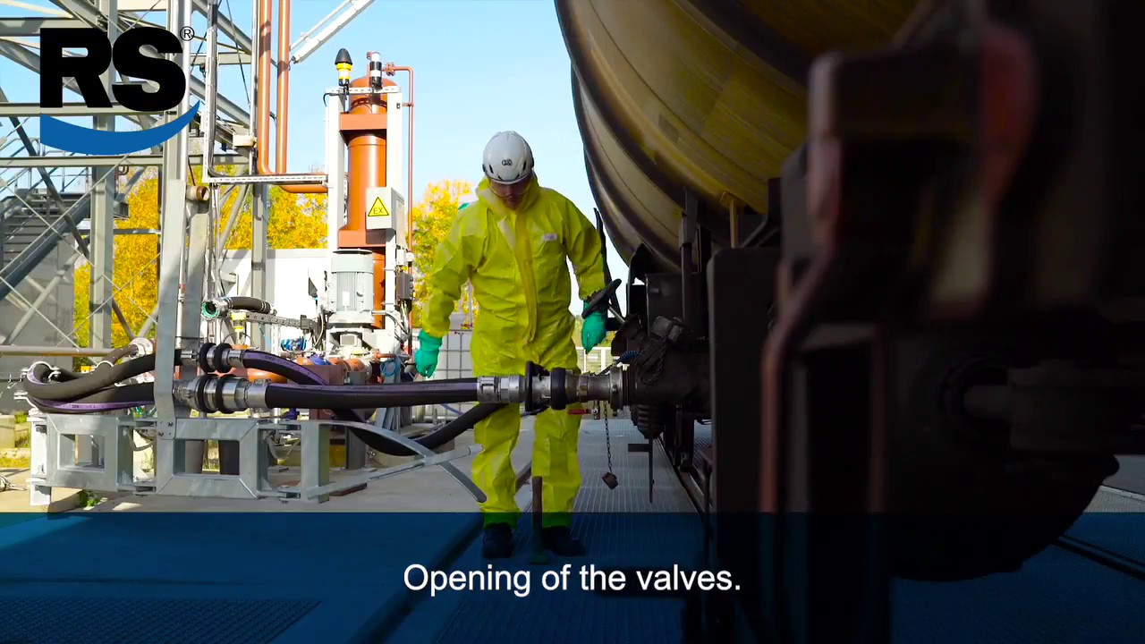 RS hose loading arm at Prefere Resins GmbH - YouTube