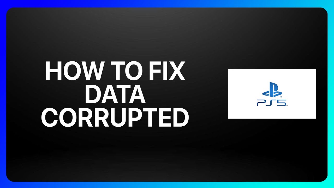 How To Fix Data Corrupted On Ps5 Tutorial - YouTube