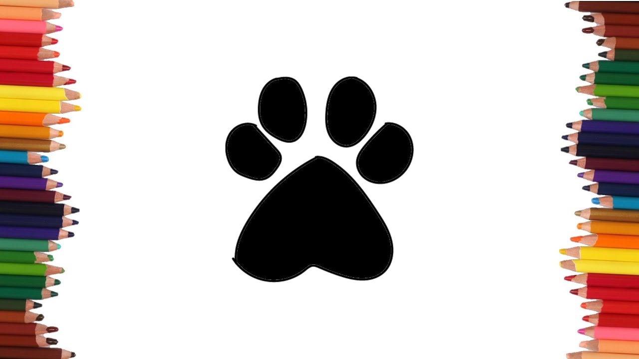 How to draw dog tracks - YouTube