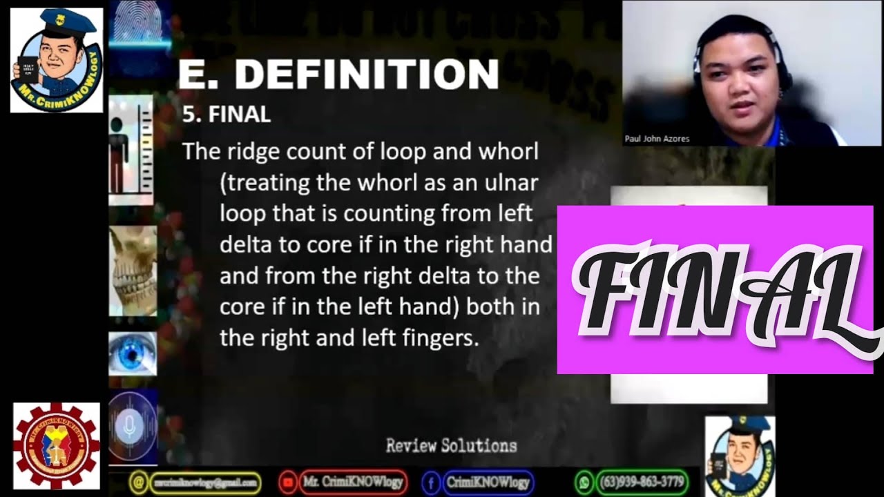 FINAL | Fingerprint Classification Formula - YouTube