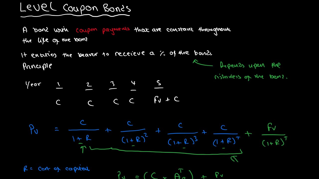 Explaining and Calculating the Present Value of Level Coupon Bonds ...