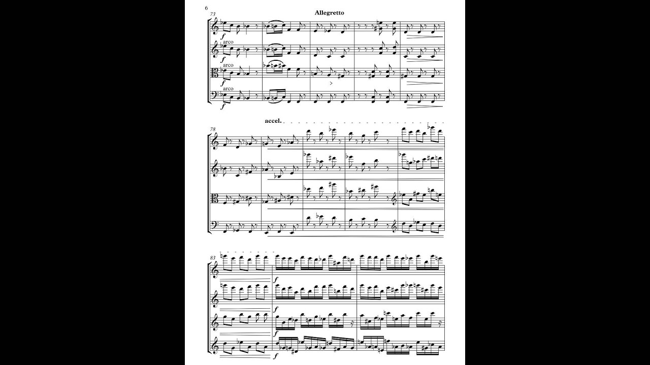 Classical composition sheet - Four angry strings - YouTube