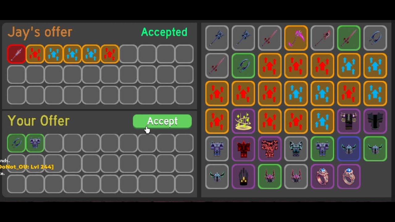 Abyssal Void Trading Compilation Roblox Dungeon Quest (Part 1) - YouTube