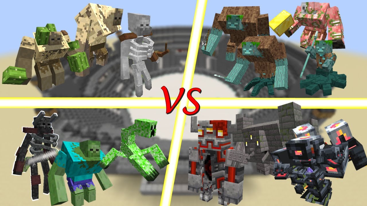 Battle royal with mobs from famous mods in Minecraft 1.19.2! Minecraft ...