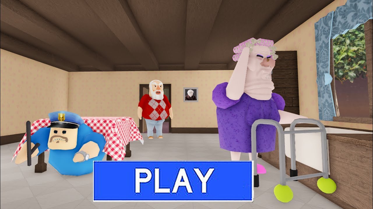 What if I Play as Angry Grandpa in Grumpy Gran? Scary Obby #roblox ...