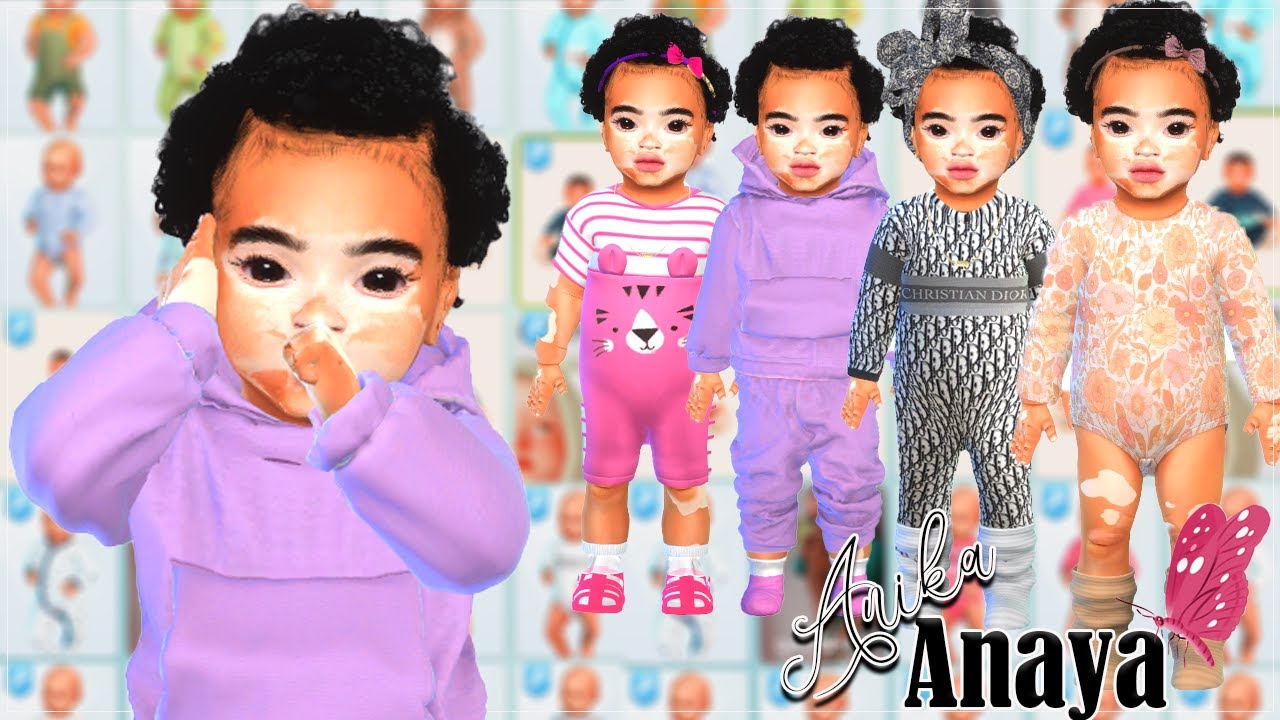 The Sims 4|| Infant Create-a-sim|| Sim & CC Folder Download - YouTube
