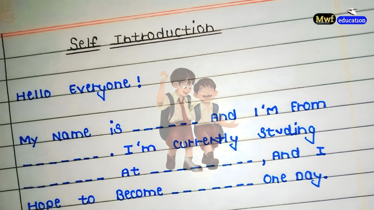 How To Introduce Yourself In School/College || Self Introduction ...