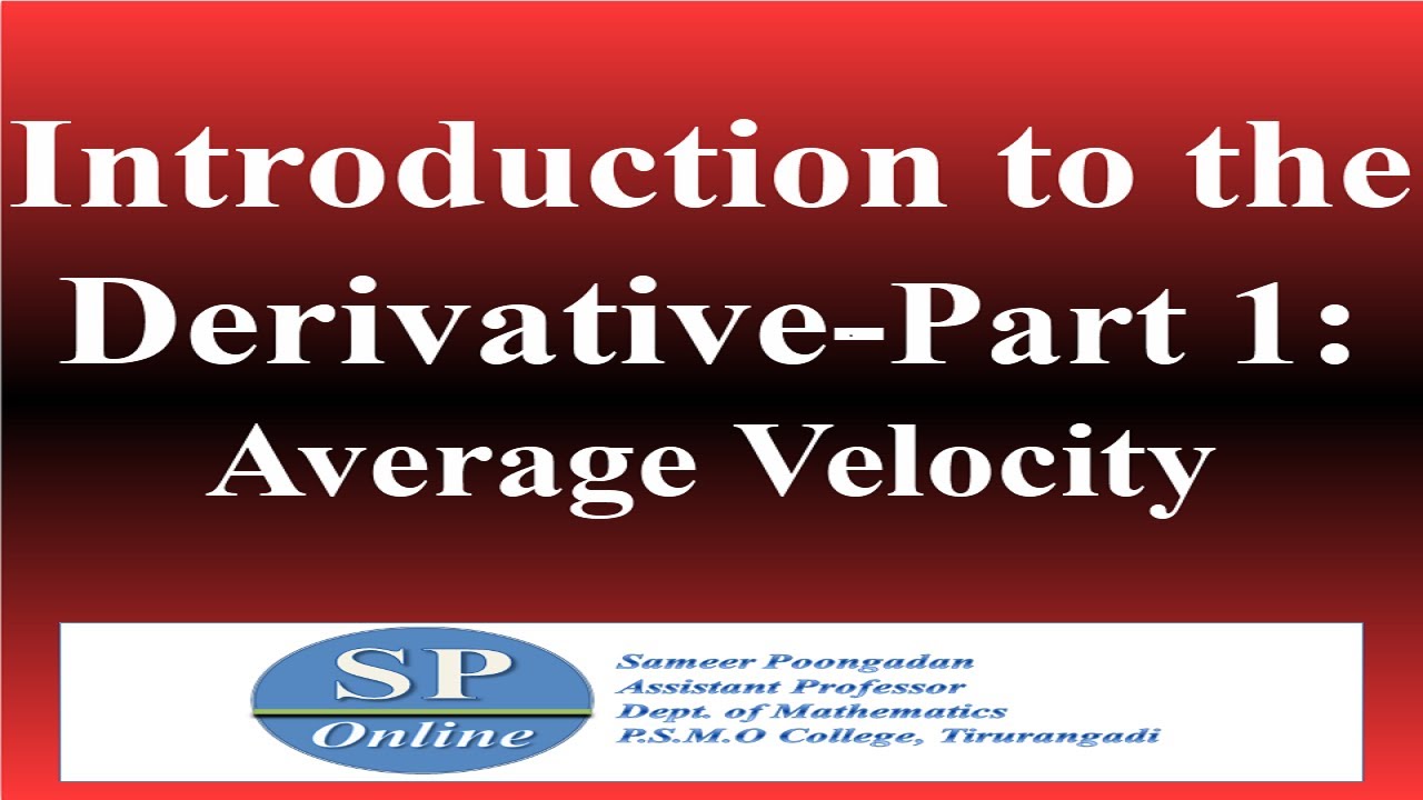 S1 B.Sc; Complementary; Lecture 1-Introduction to the Derivative-Part 1 ...