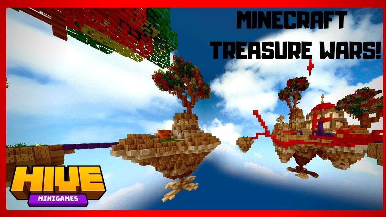 Minecraft TREASURE WARS [HIVE MINIGAMES] ft My friends - YouTube