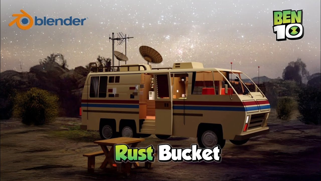Ben10 RustBucket 3D Model | Blender | #ben10 #blender - YouTube