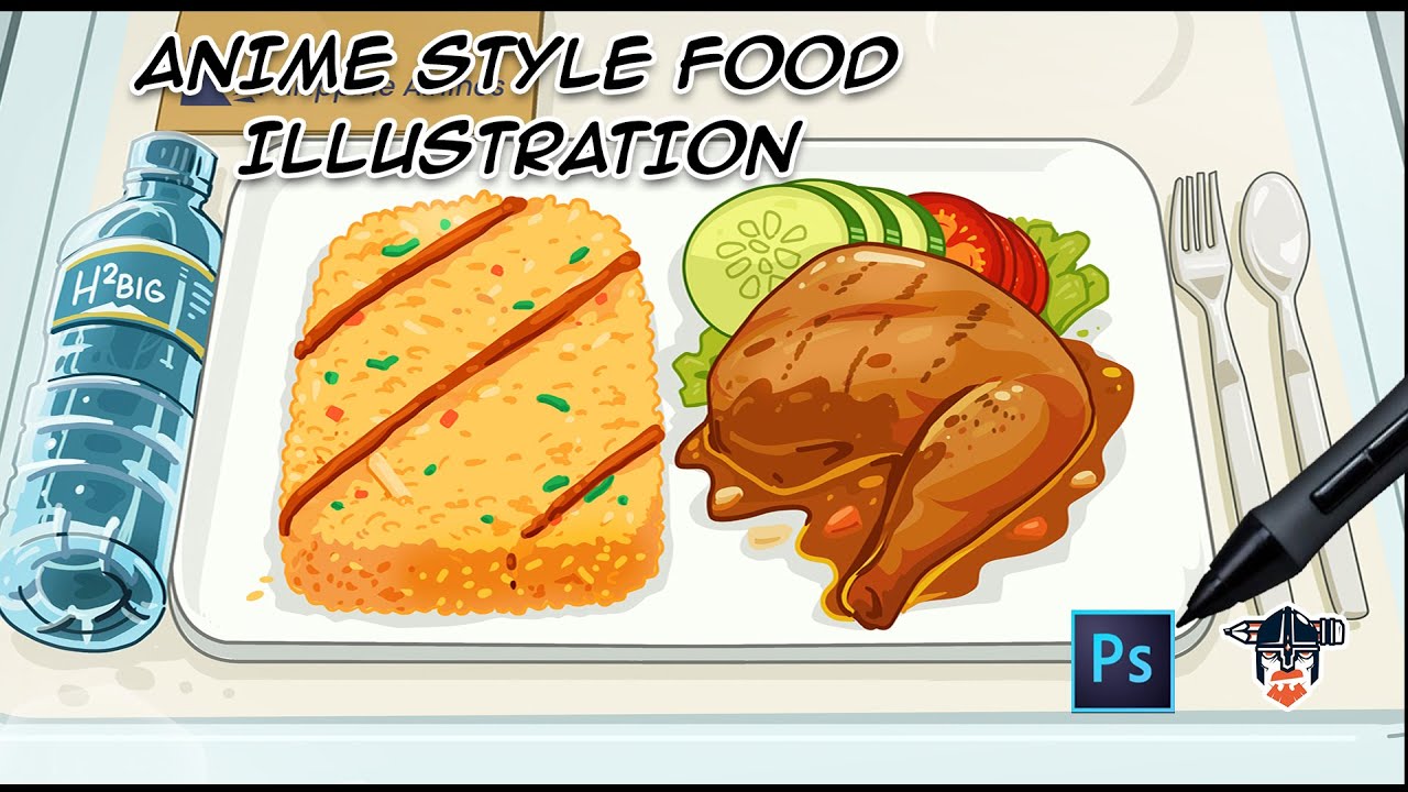 Anime Style Food Illustration - YouTube