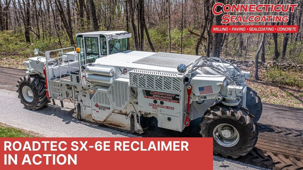 Connecticut Sealcoating: RoadTec SX-6e Reclaimer In Action - YouTube