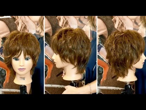 Modern Short Pixie/Mixie Shag Haircuts Tutorial | Short Layered Hair ...