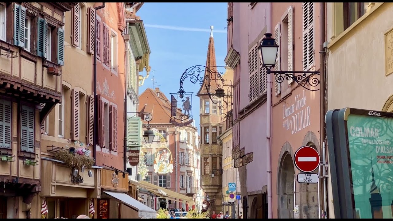 Colmar Old Town | Sightseeing Walk With Music | Beautiful Houses ...