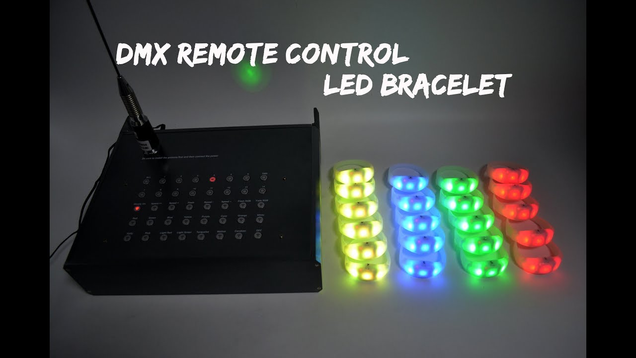 Concert DMX Remote Control Led Bracelet - YouTube